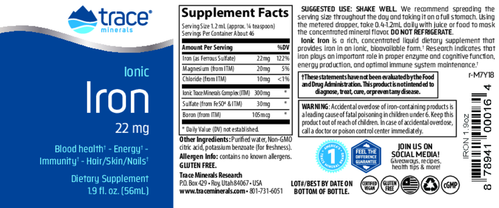 Liquid Ionic Iron 22mg – Inner Healing Medical